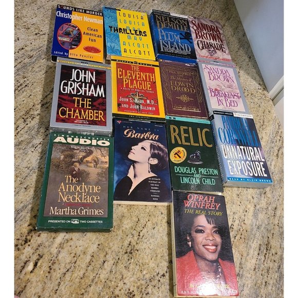 Media | Lot Of 13 Audiobooks On Cassette Oprah Grisham Cornwell Sandra ...